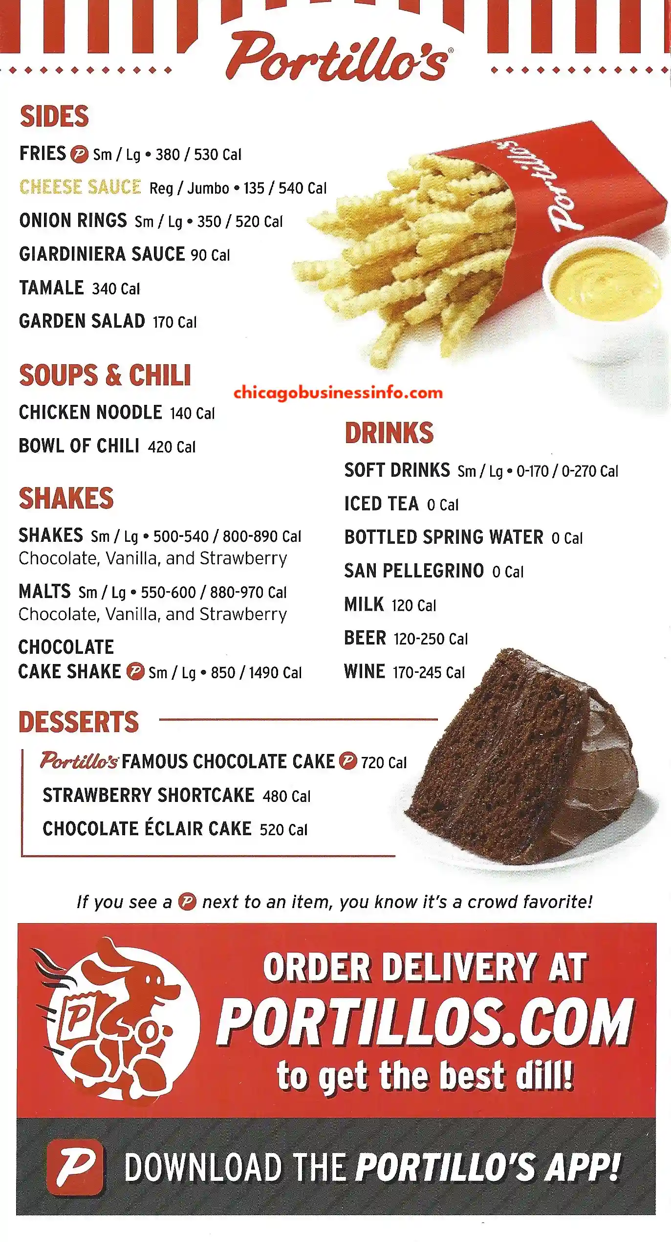 Portillo s Carry Out Menu